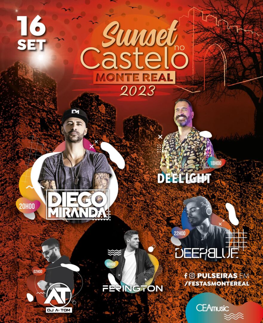 Sunset no Castelo de Monte Real - Região de Leiria