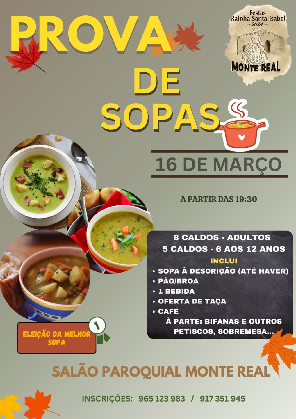 Prova de Sopas em Monte Real – Região de Leiria
