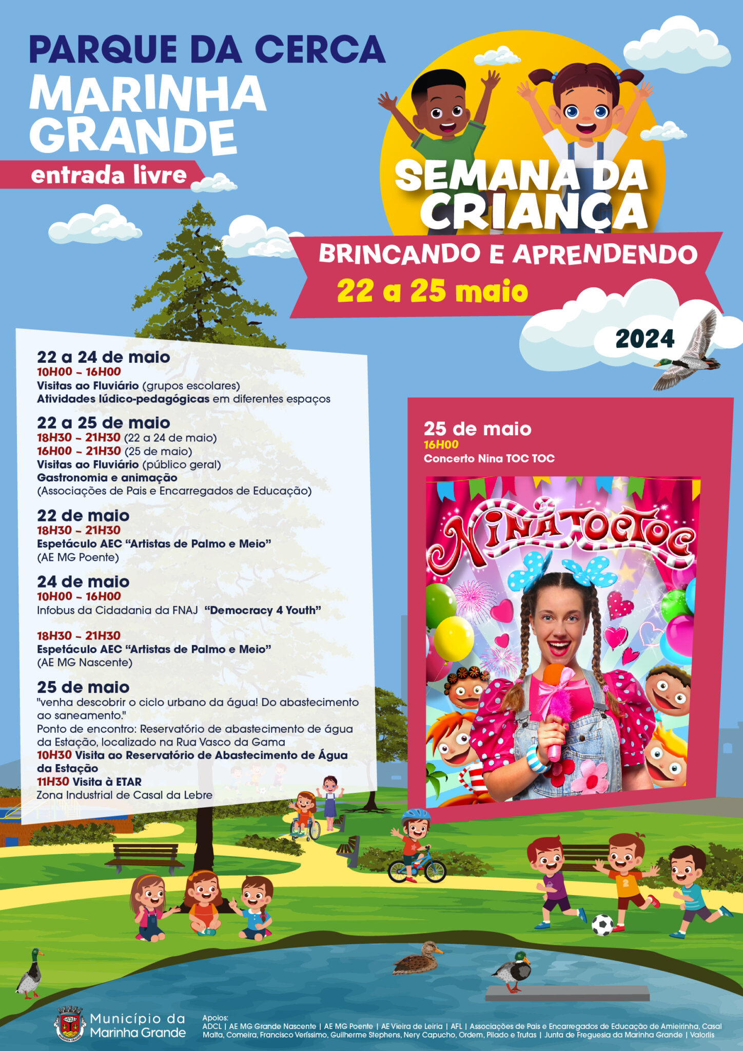 Nina Toc Toc e visitas ao fluviário na “semana da criança” na Marinha ...