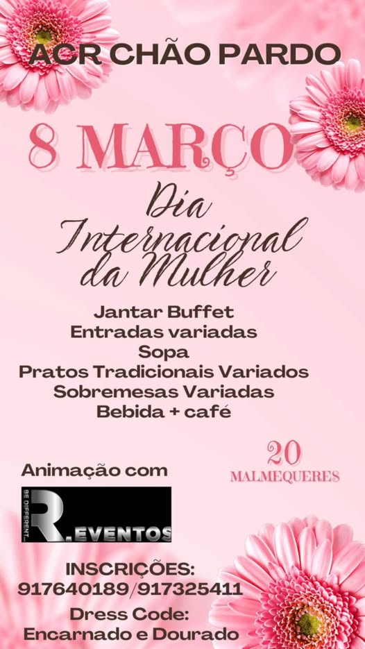 Dia Internacional da Mulher comemorado com jantar buffet em Chão Pardo ...