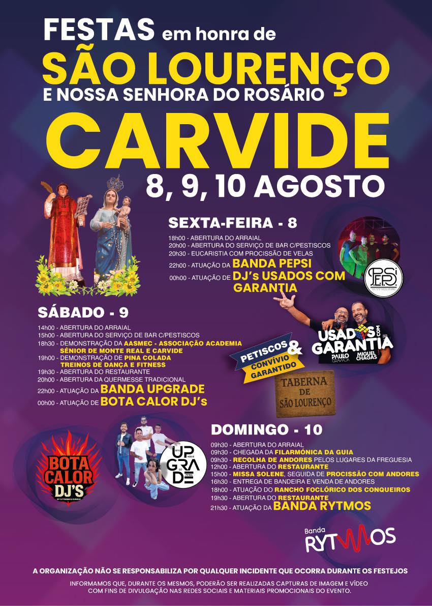 Festas em honra de São Lourenço e Nossa Senhora do Rosário em Carvide ...